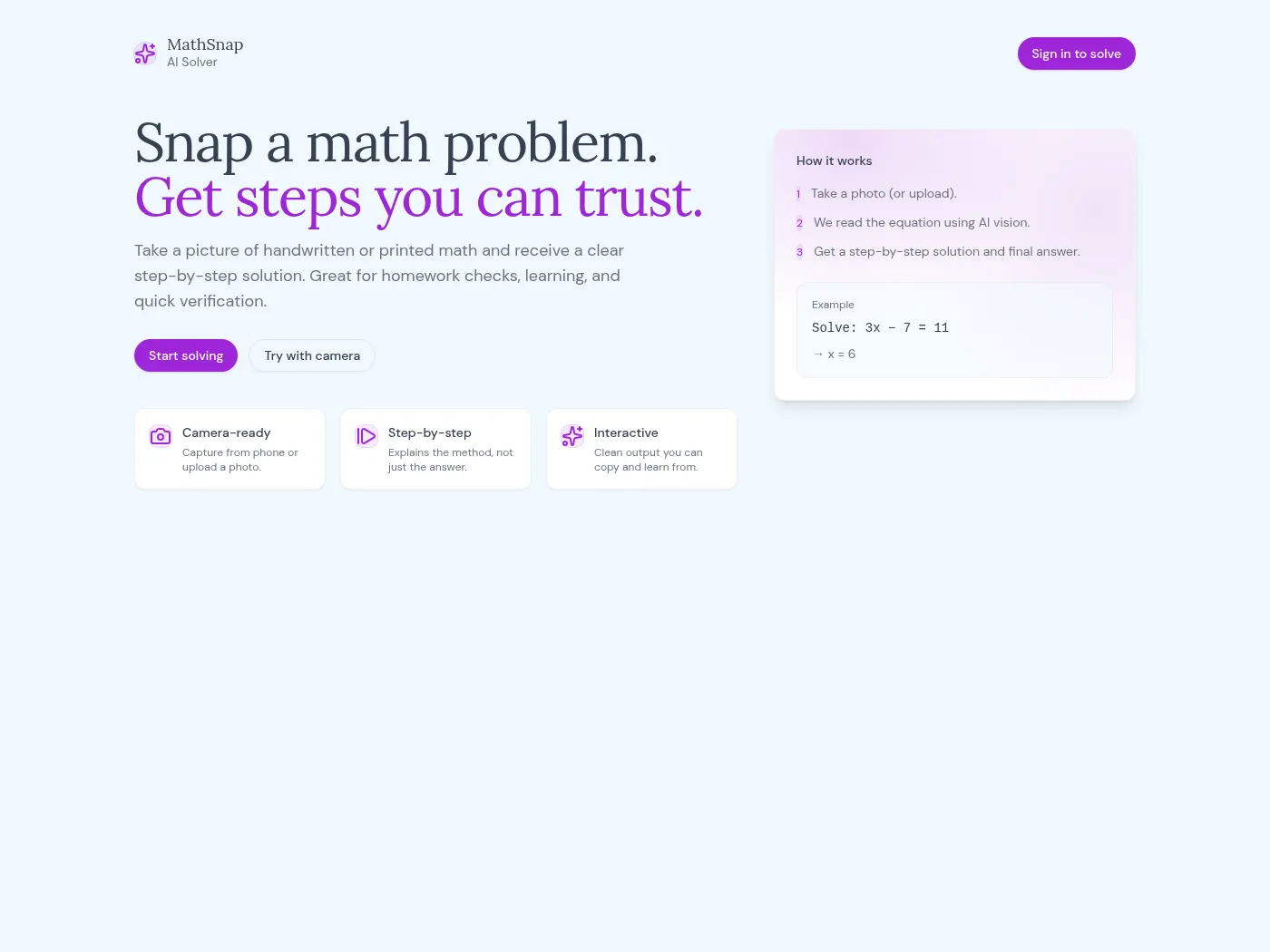 MathSnap AI Solver