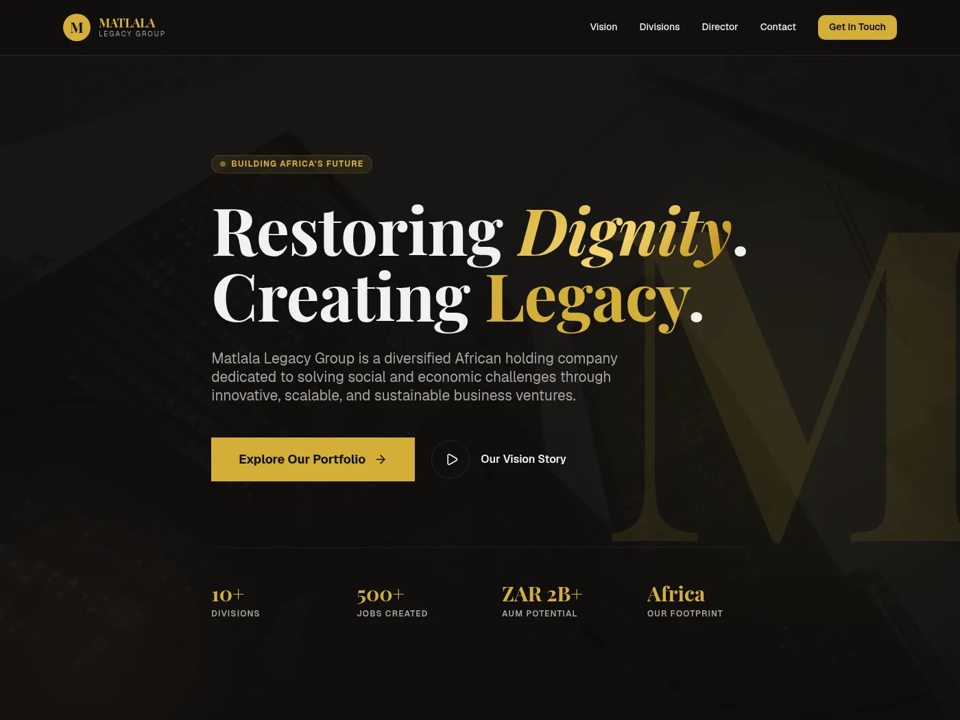 Matlala Legacy Group Web