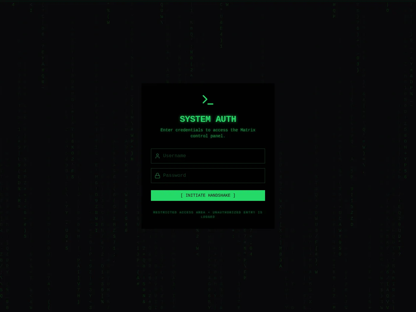 Matrix Trap Dashboard