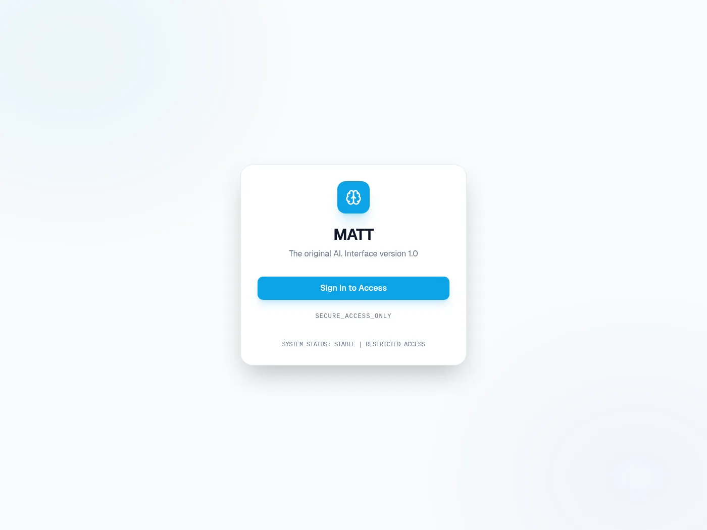 Matt AI Interface