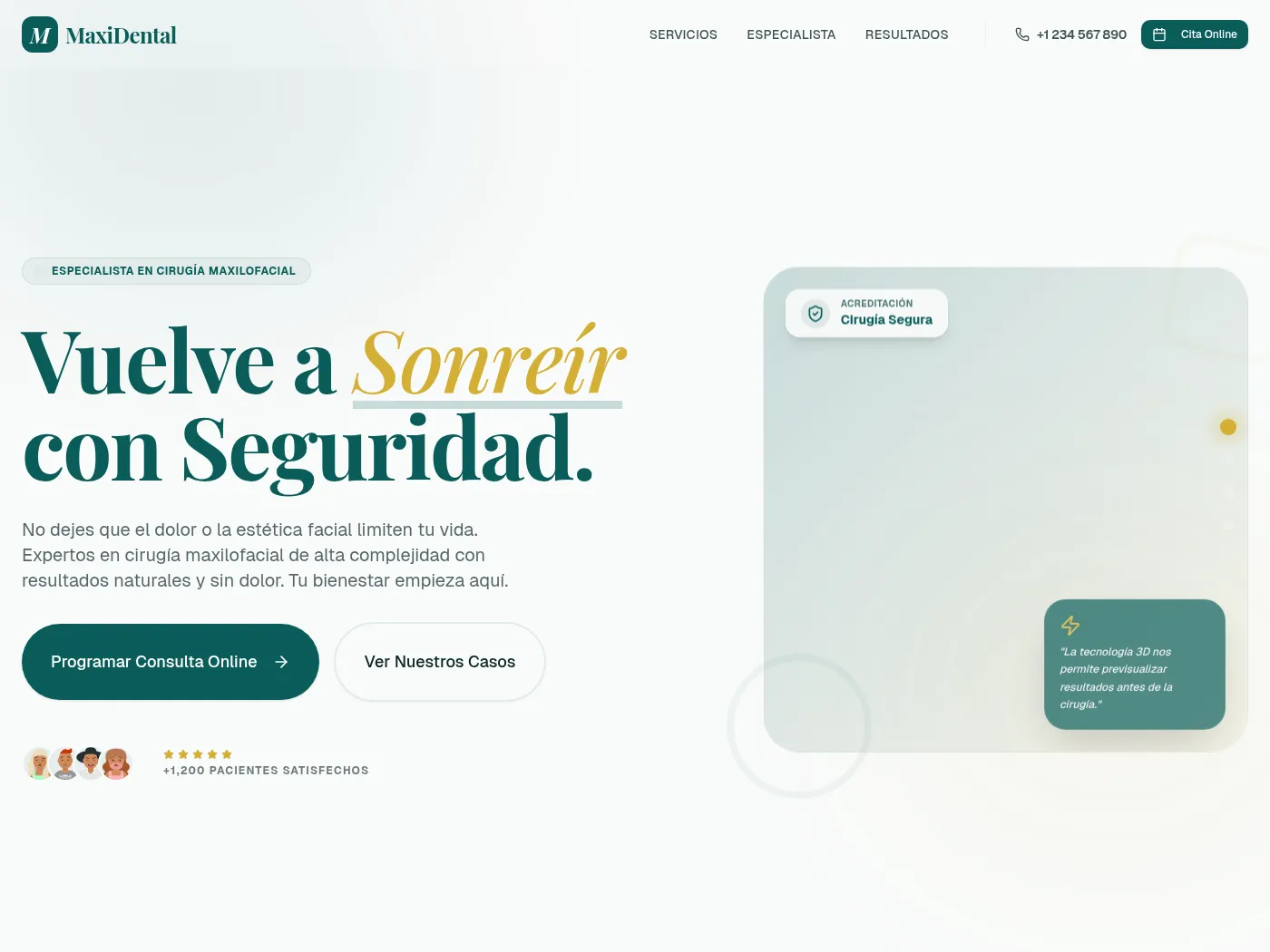 MaxiDental Landing Page