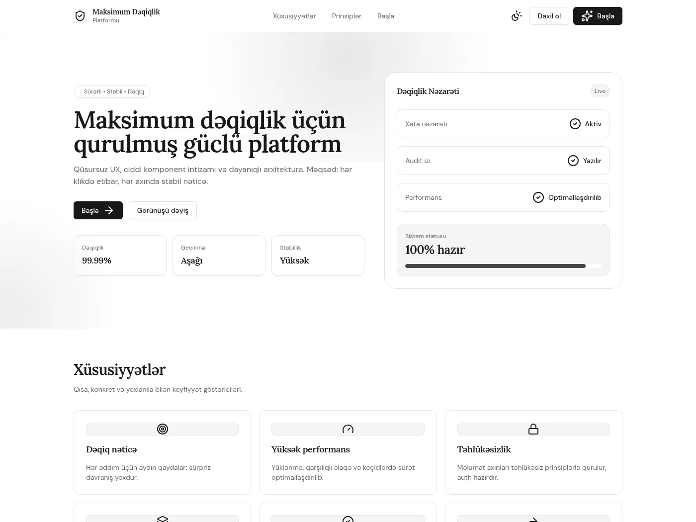 Maksimum Dəqiqlik Platformu