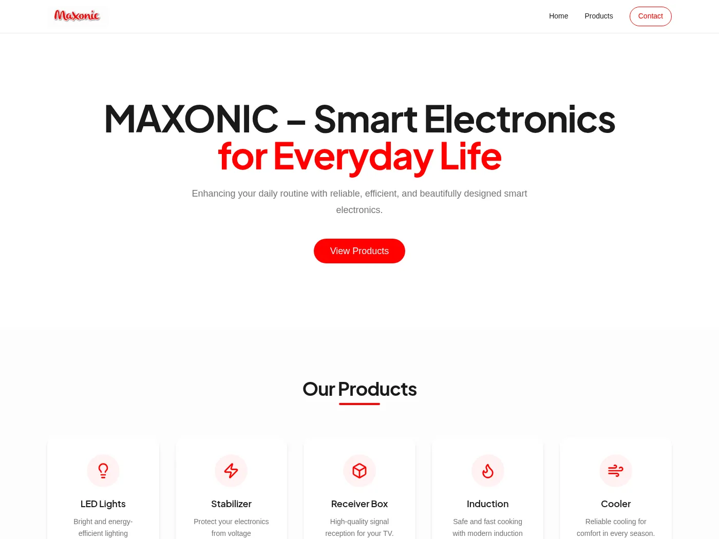 Maxonic Modern Website