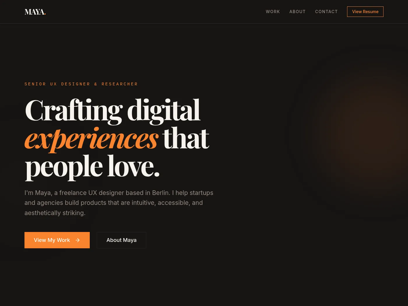 Maya UX Portfolio