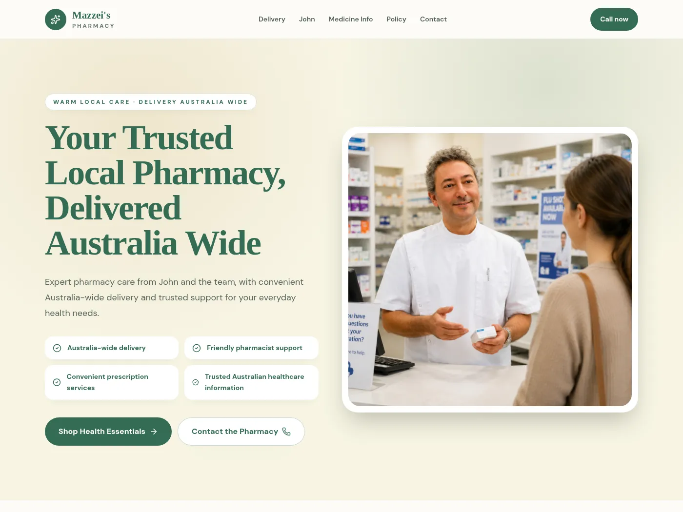 Mazzei's Pharmacy Website