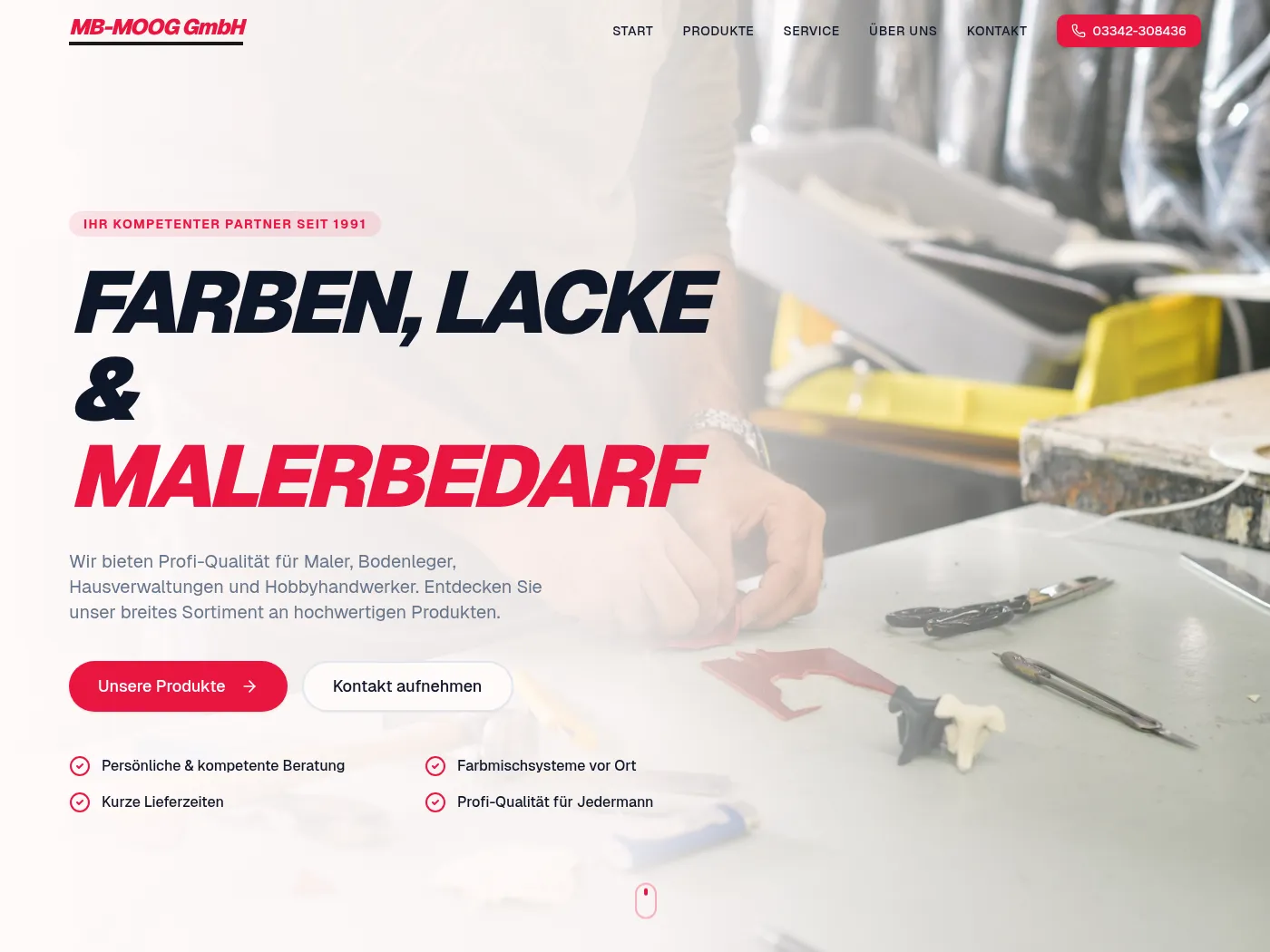 MB Moog Landing Page