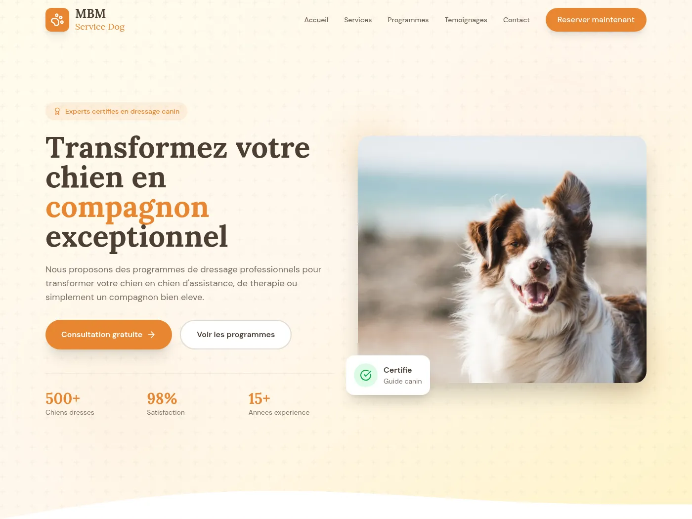MBM Service Dog Website