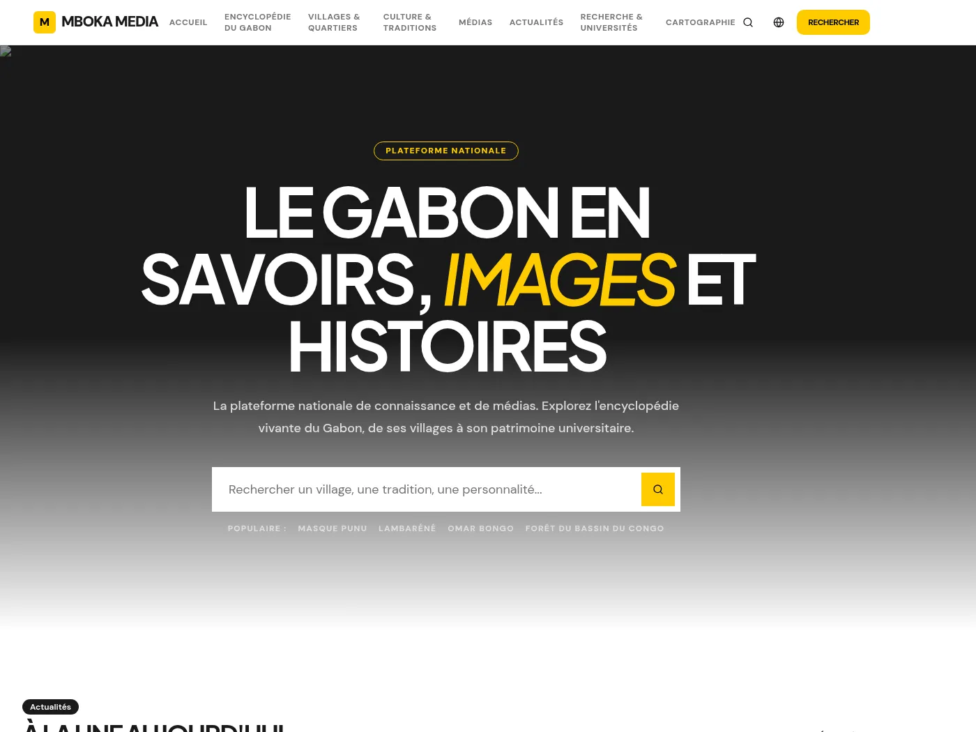 Mboka Media Homepage