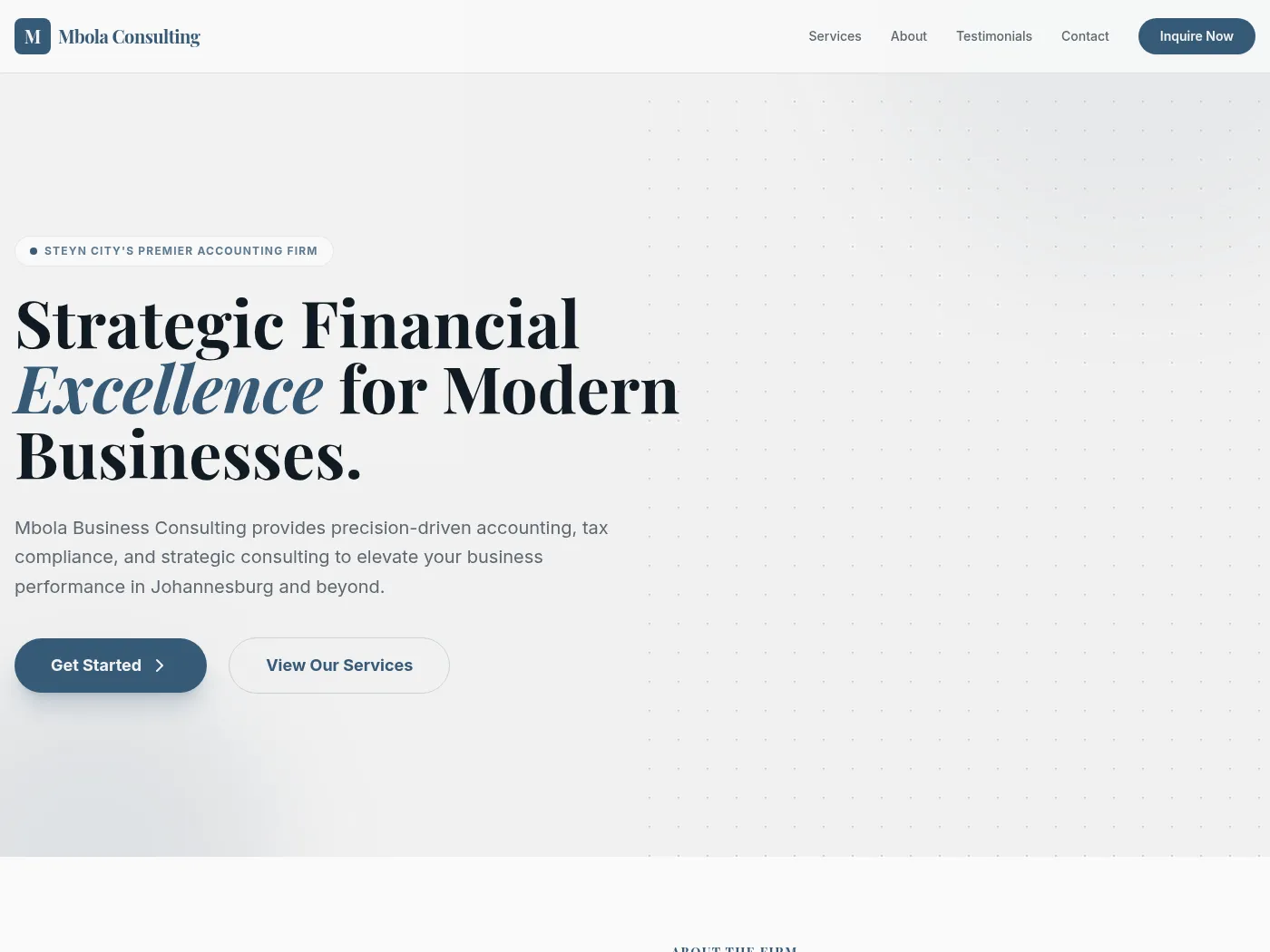 Mbola Consulting Website