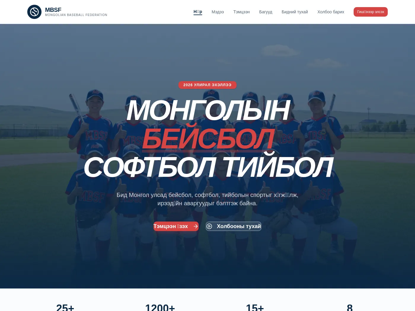 Mongolian Baseball Softball Site