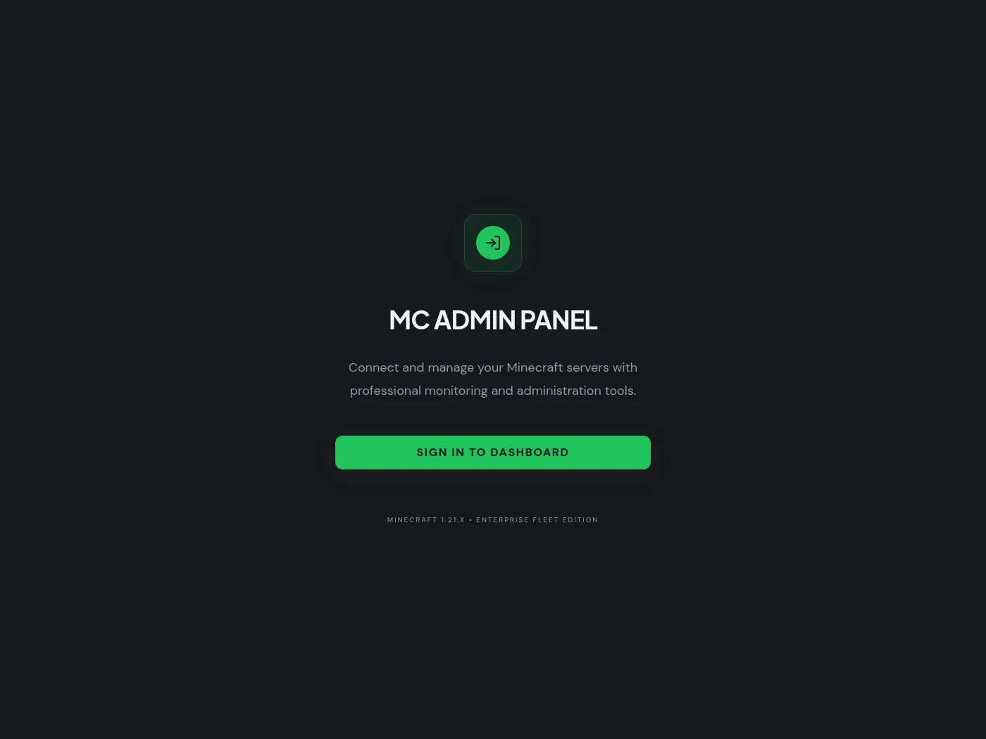 Minecraft Admin Panel