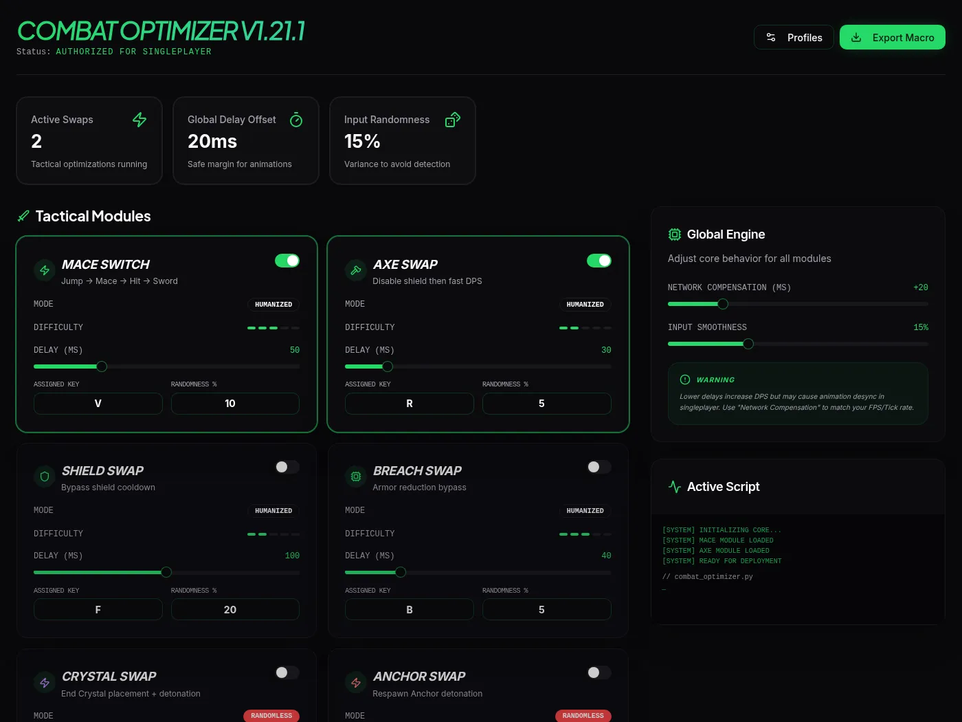 Minecraft Swap Optimizer