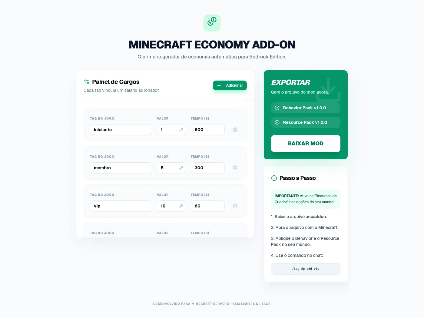 MC Auto Economy Mod