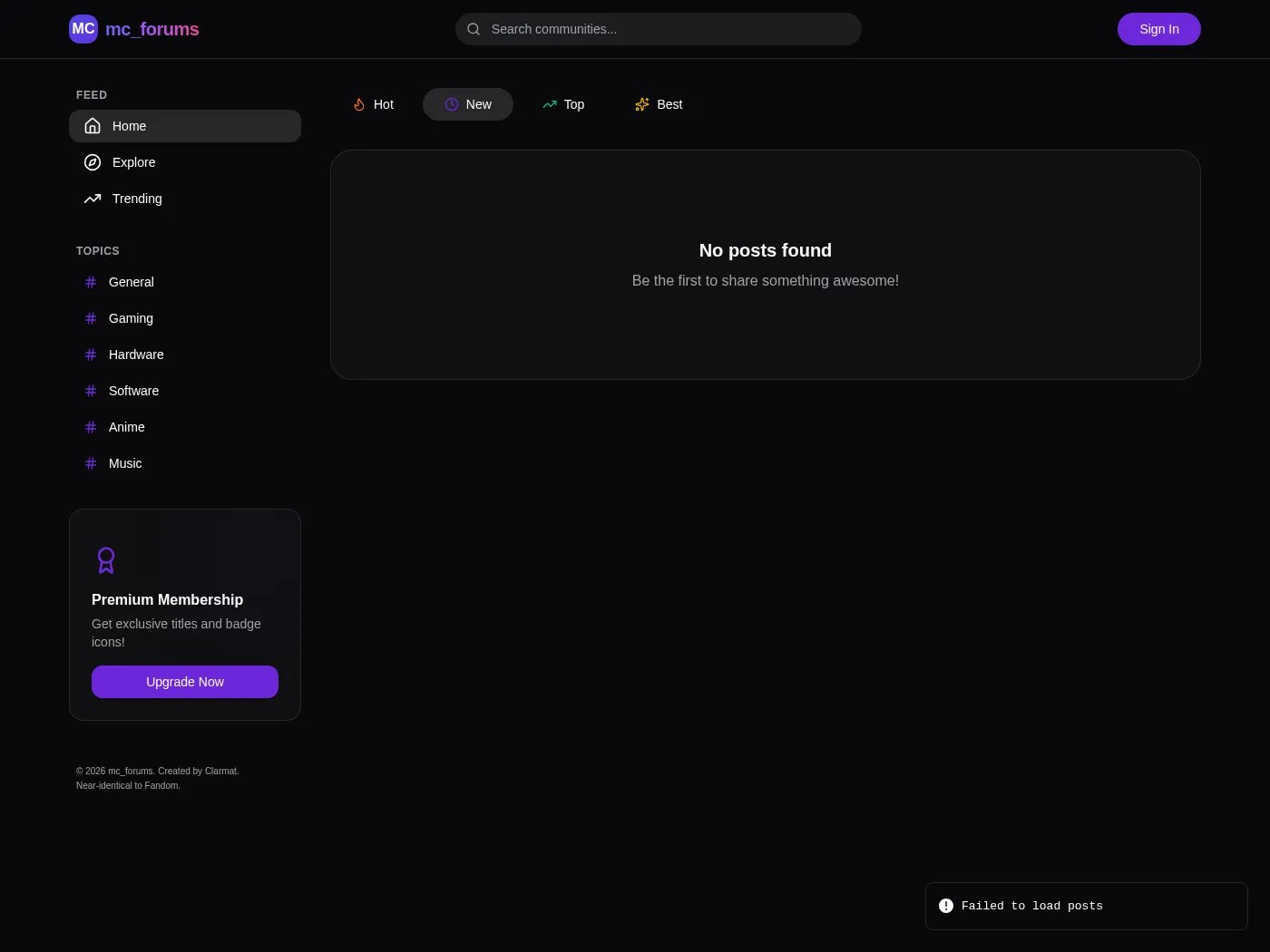 MC Forums Hub