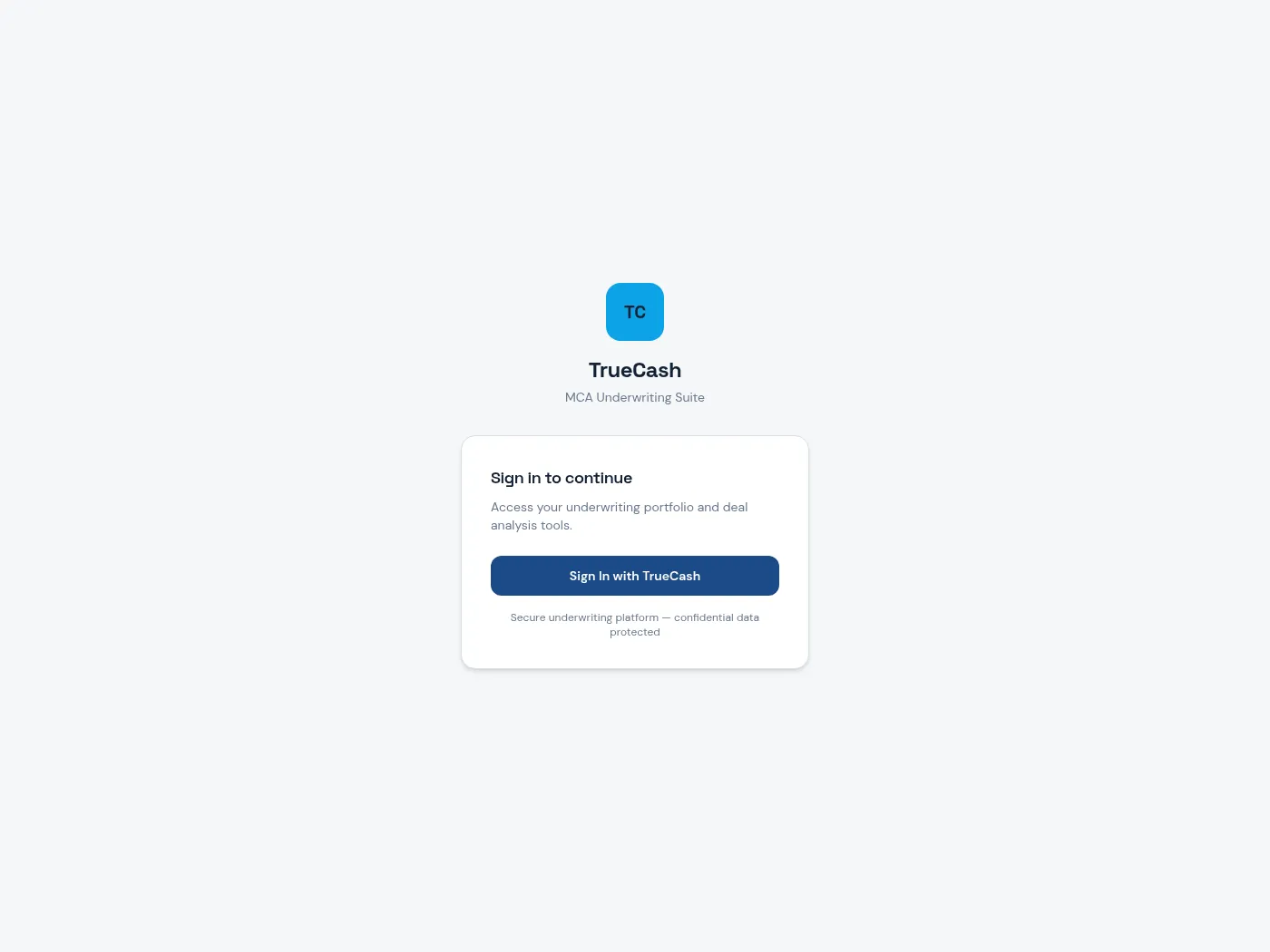 TrueCash Underwriting Suite