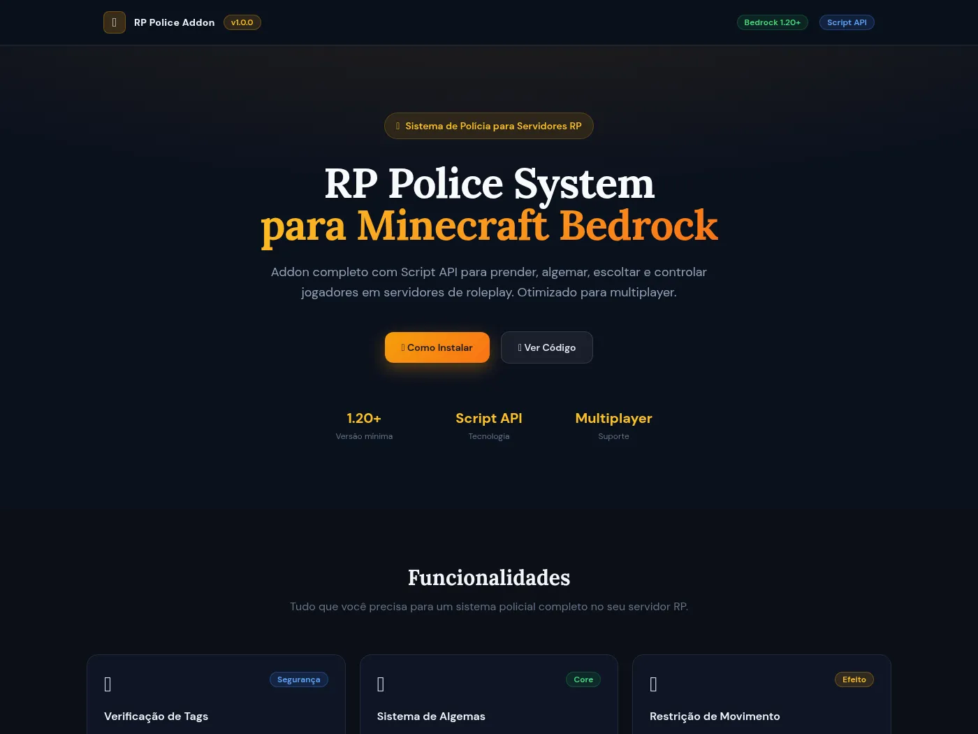 RP Police System for Minecraft
