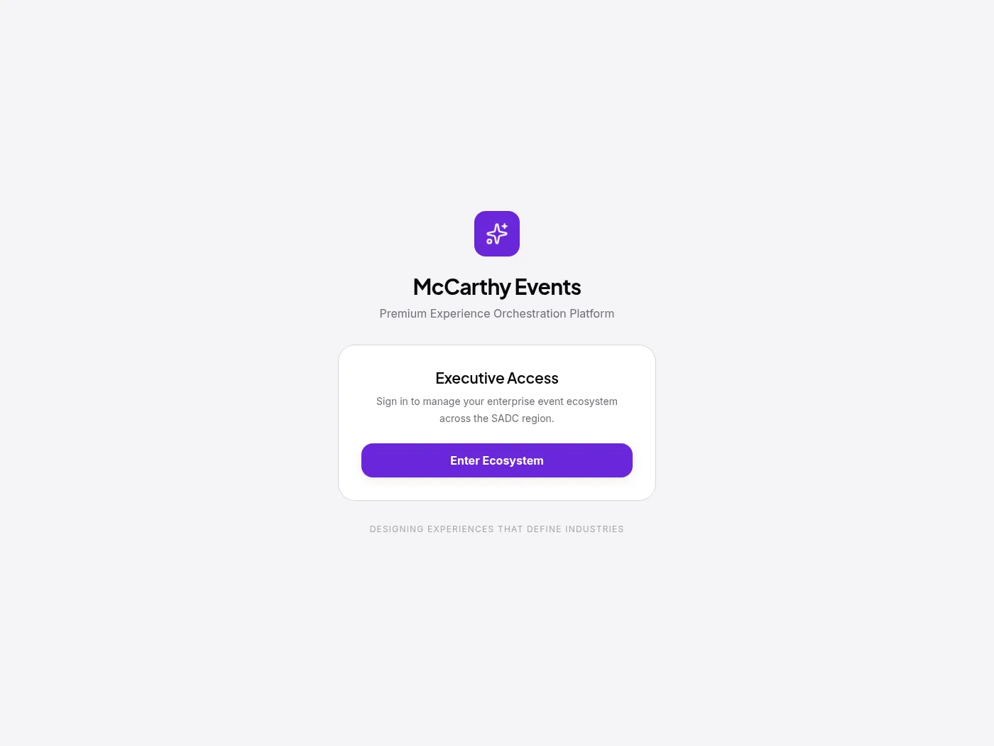 McCarthy Events Ecosystem