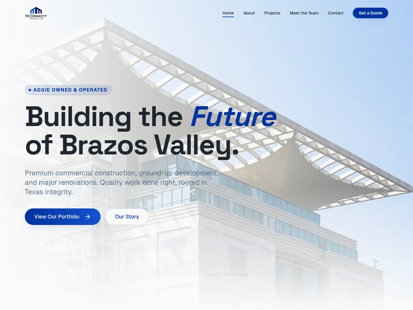 McDermott Construction Website 2026
