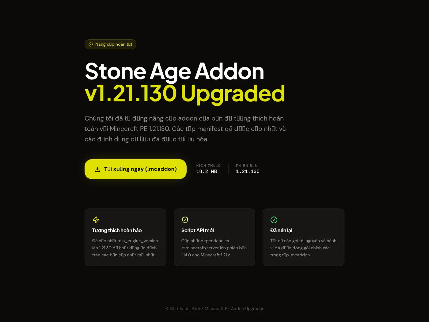Minecraft PE Addon Upgrader