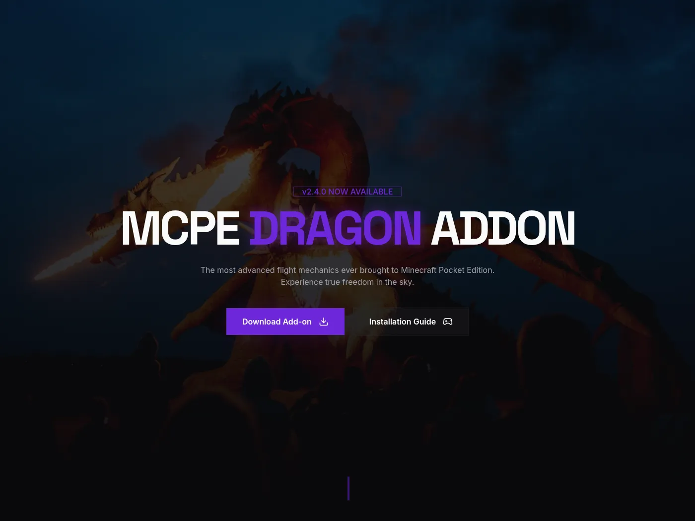 MCPE Dragon Addon
