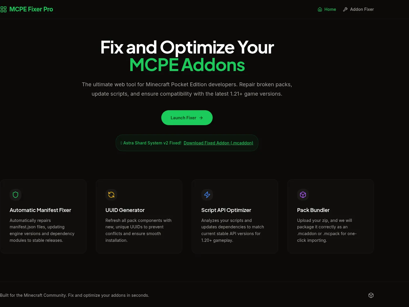 MCPE Fixer Pro