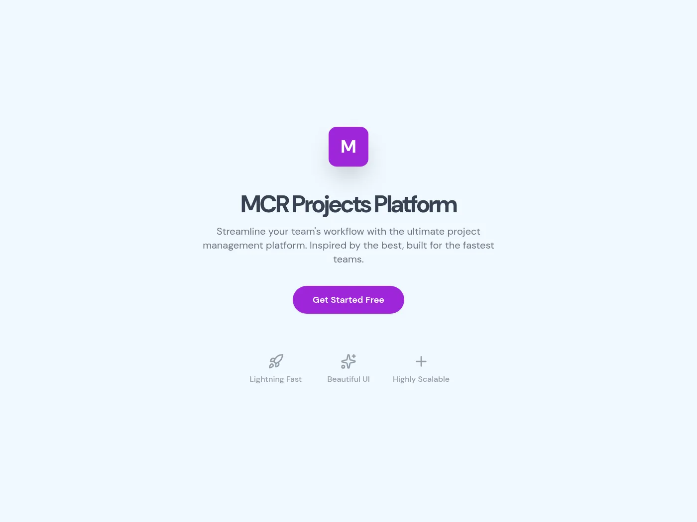 MCR Projects Platform