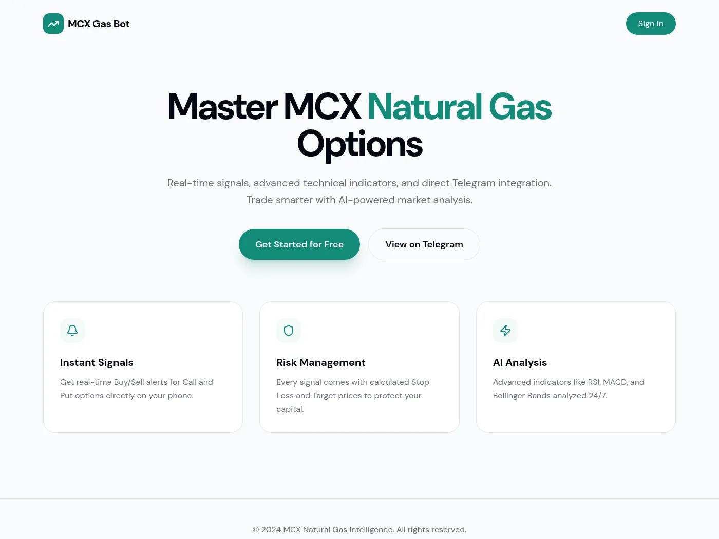 MCX Gas Option Bot