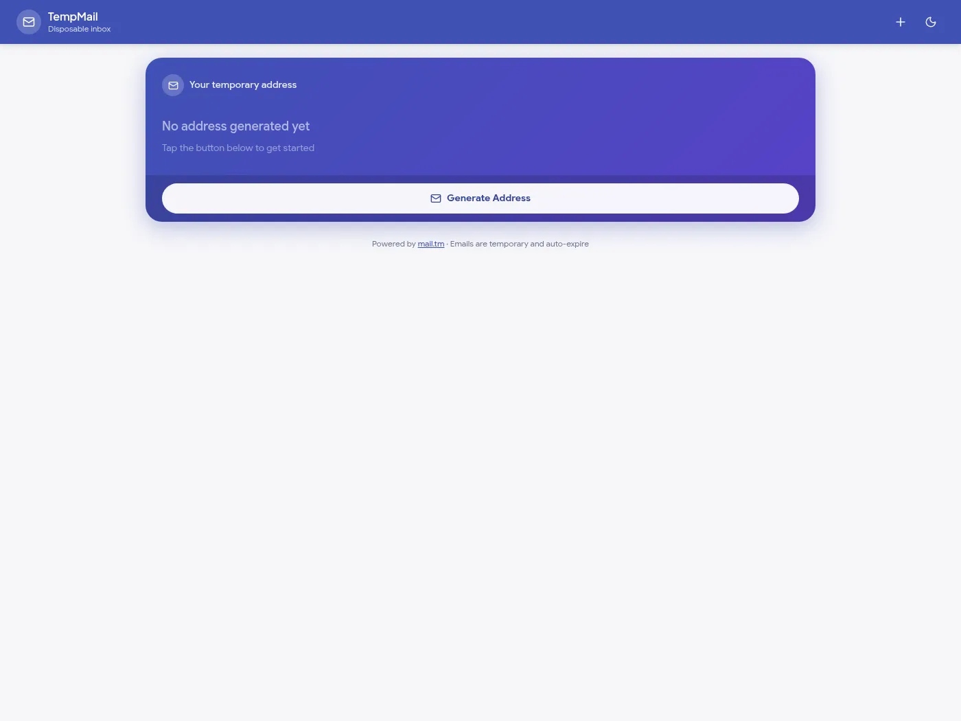 MD3 Temp Mail Site