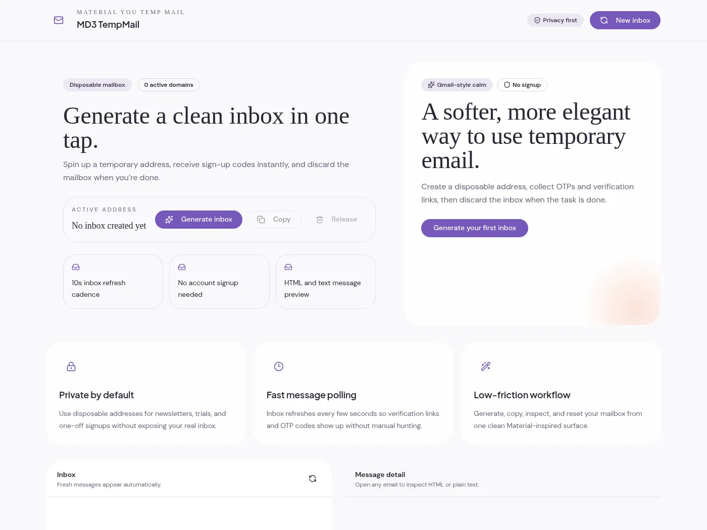 MD3 TempMail Site