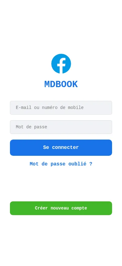MDBOOK Facebook Clone