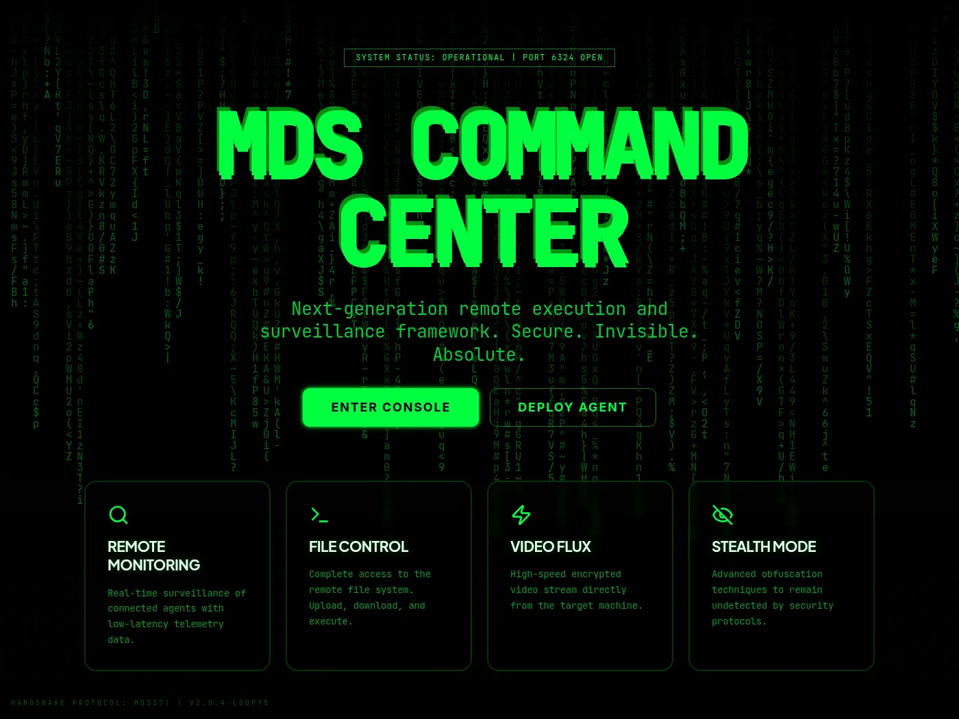 MDS Remote Command Center