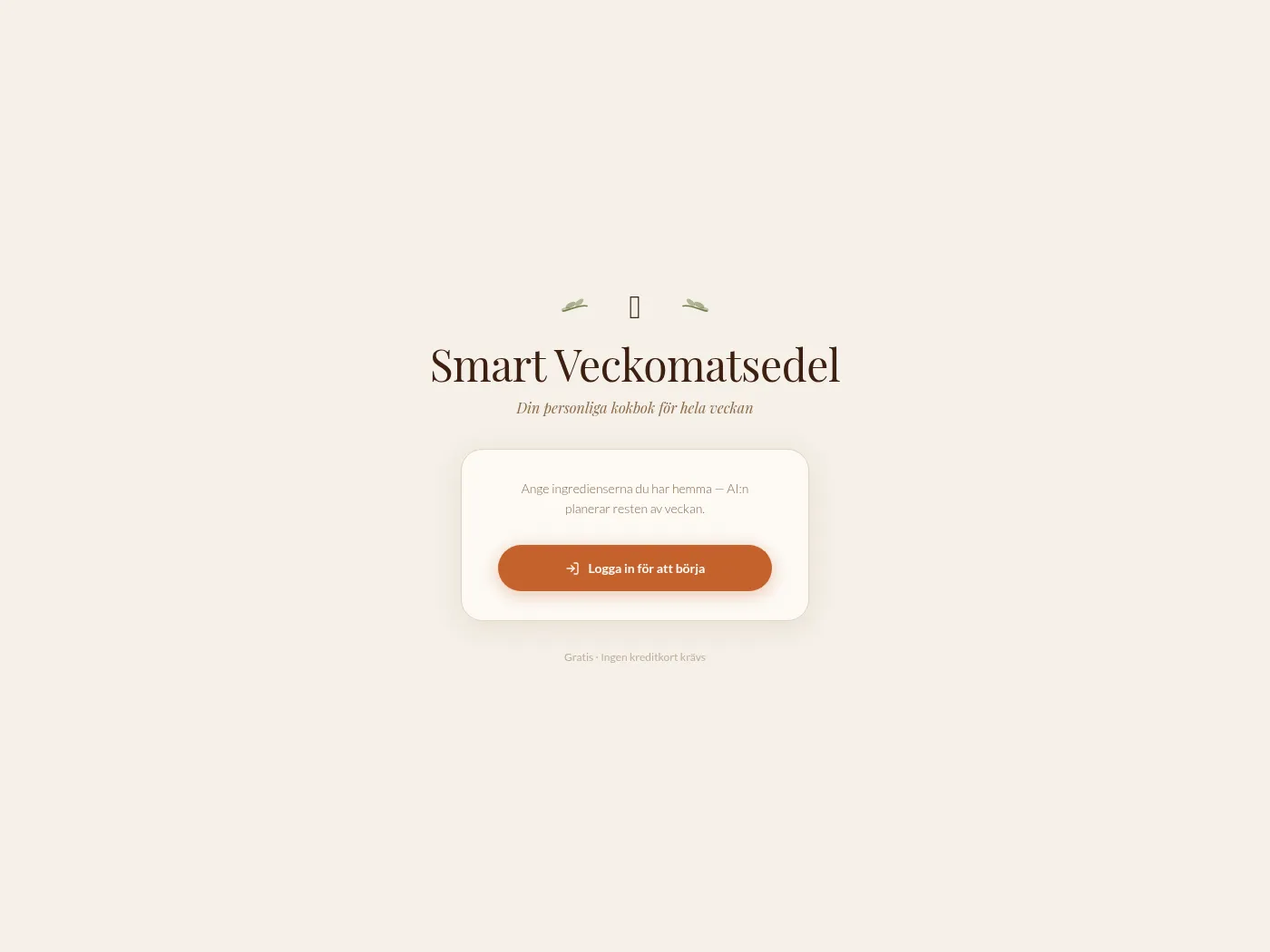 Smart Weekly Meal Planner
