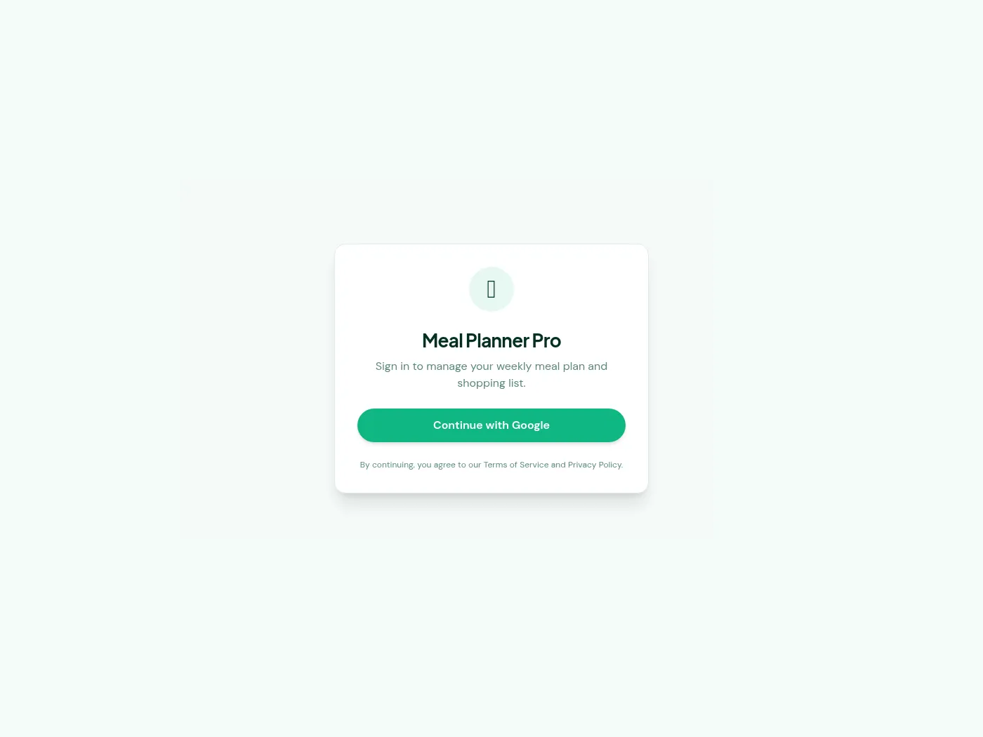 Meal Planner Pro