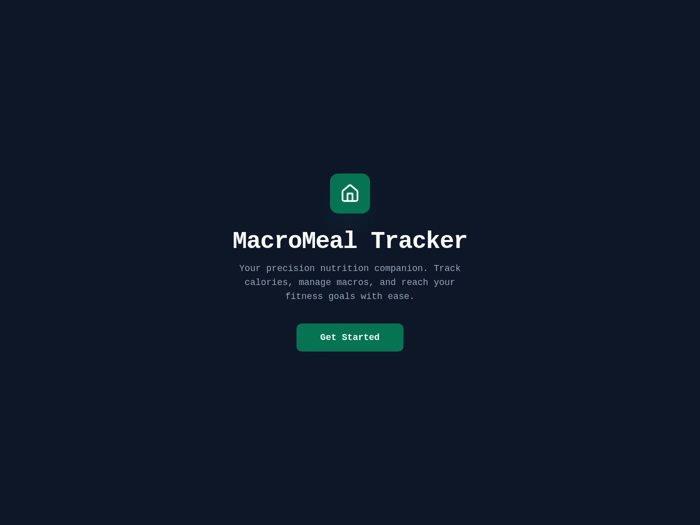 MacroMeal Tracker