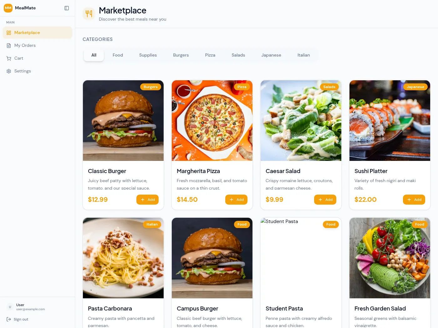 MealMate Campus Pickup