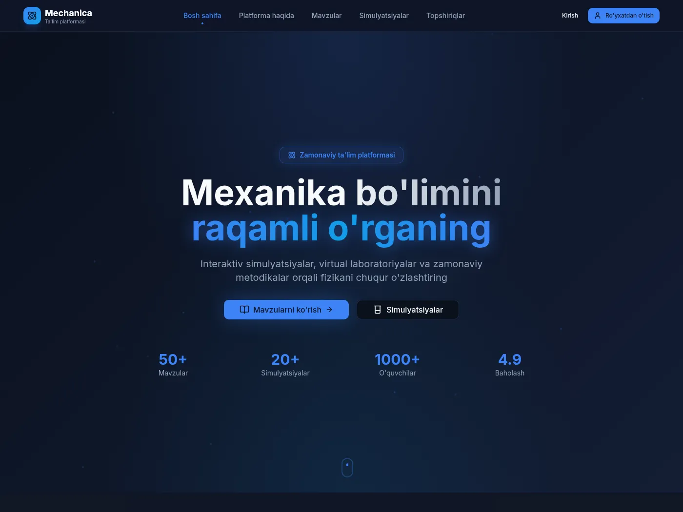 Mechanica Edu Platform