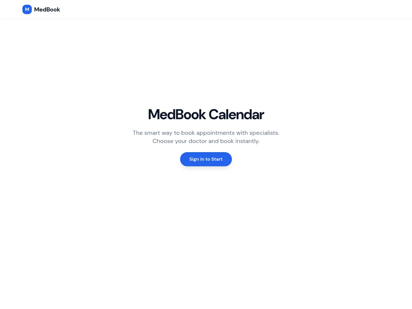 MedBook Calendar