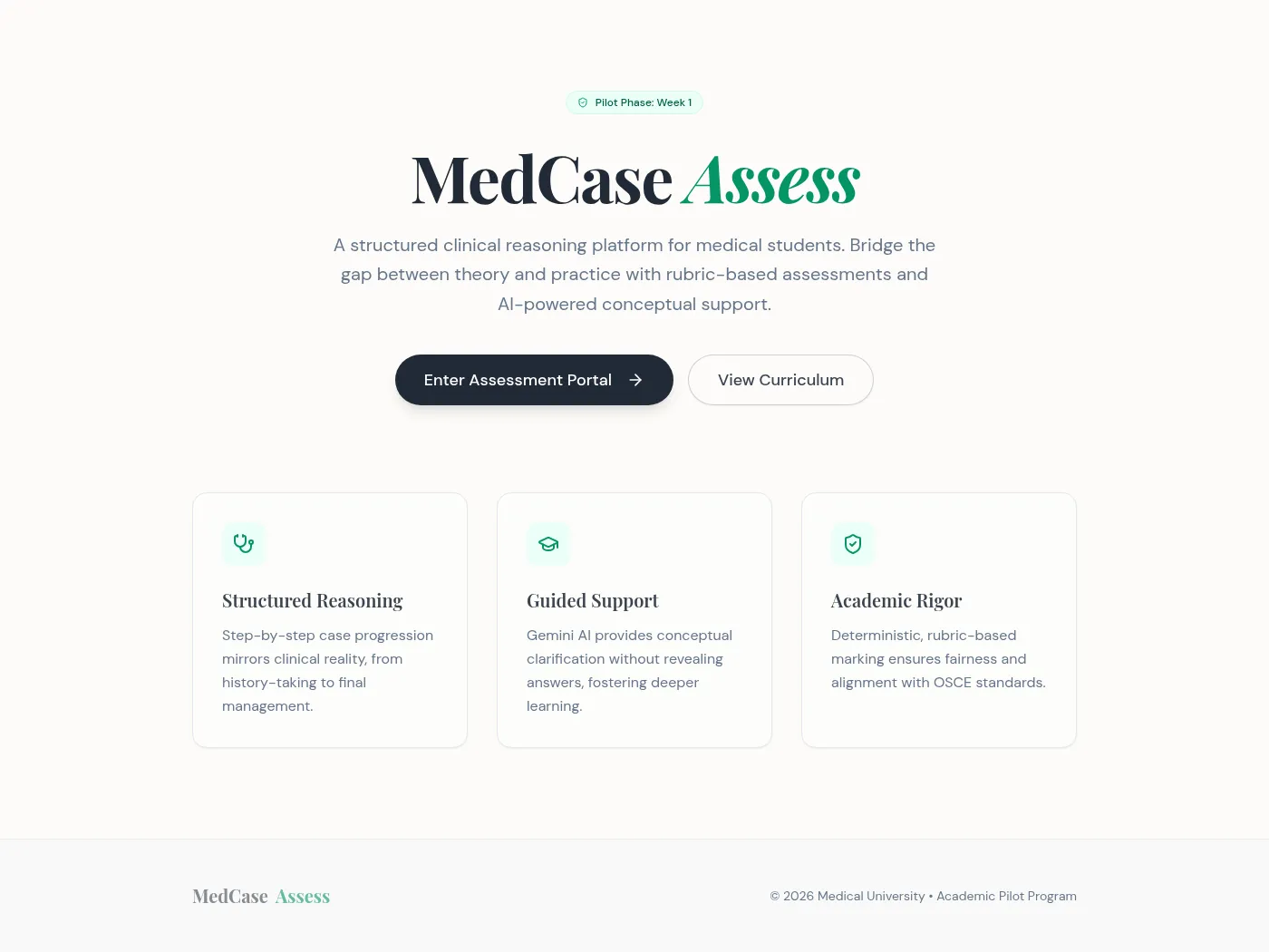 MedCase Assess Pilot