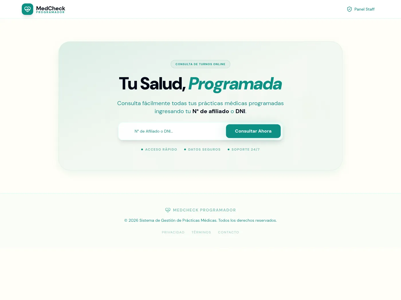 MedCheck Programador