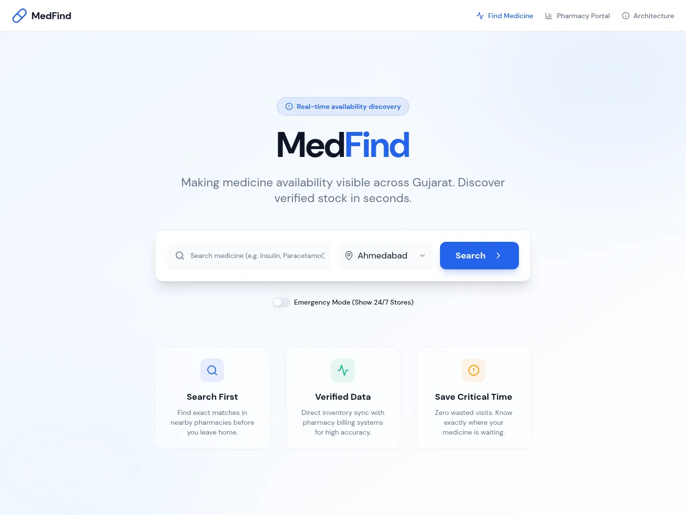 MedFind Discovery Prototype