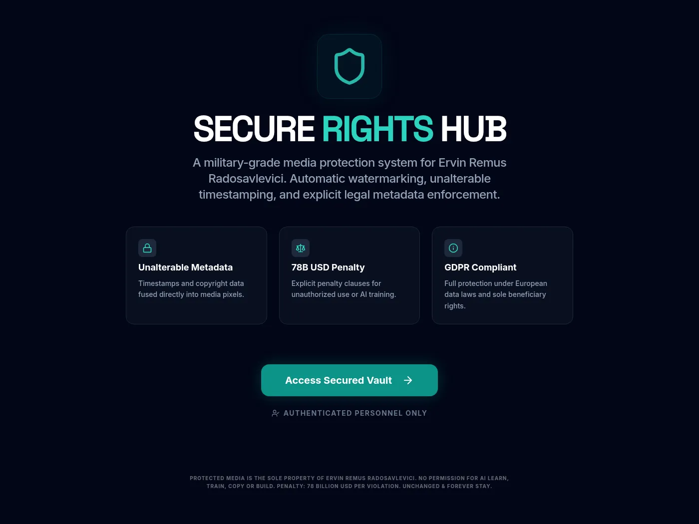 Secure Media Rights Hub