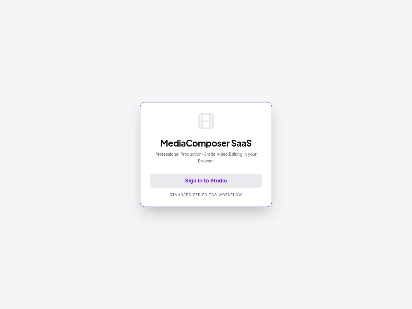 MediaComposer SaaS Studio