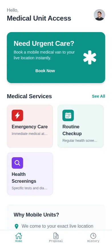Mobile Medical Unit App