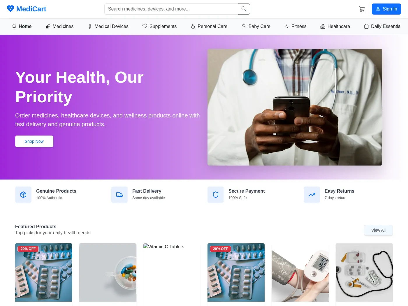 MediCart Online Pharmacy