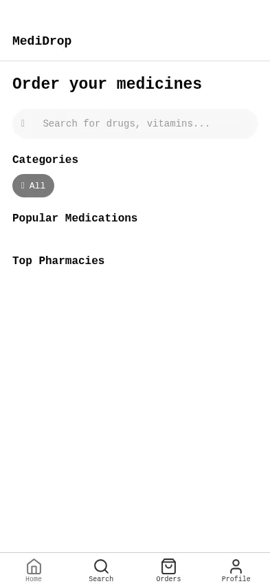 MediDrop Delivery App
