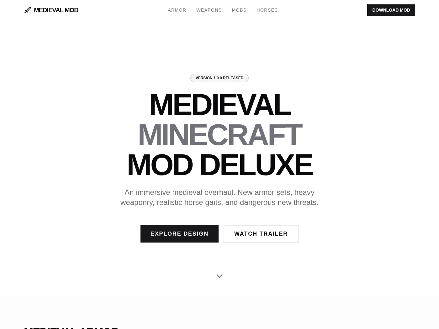 Medieval Minecraft Mod Deluxe