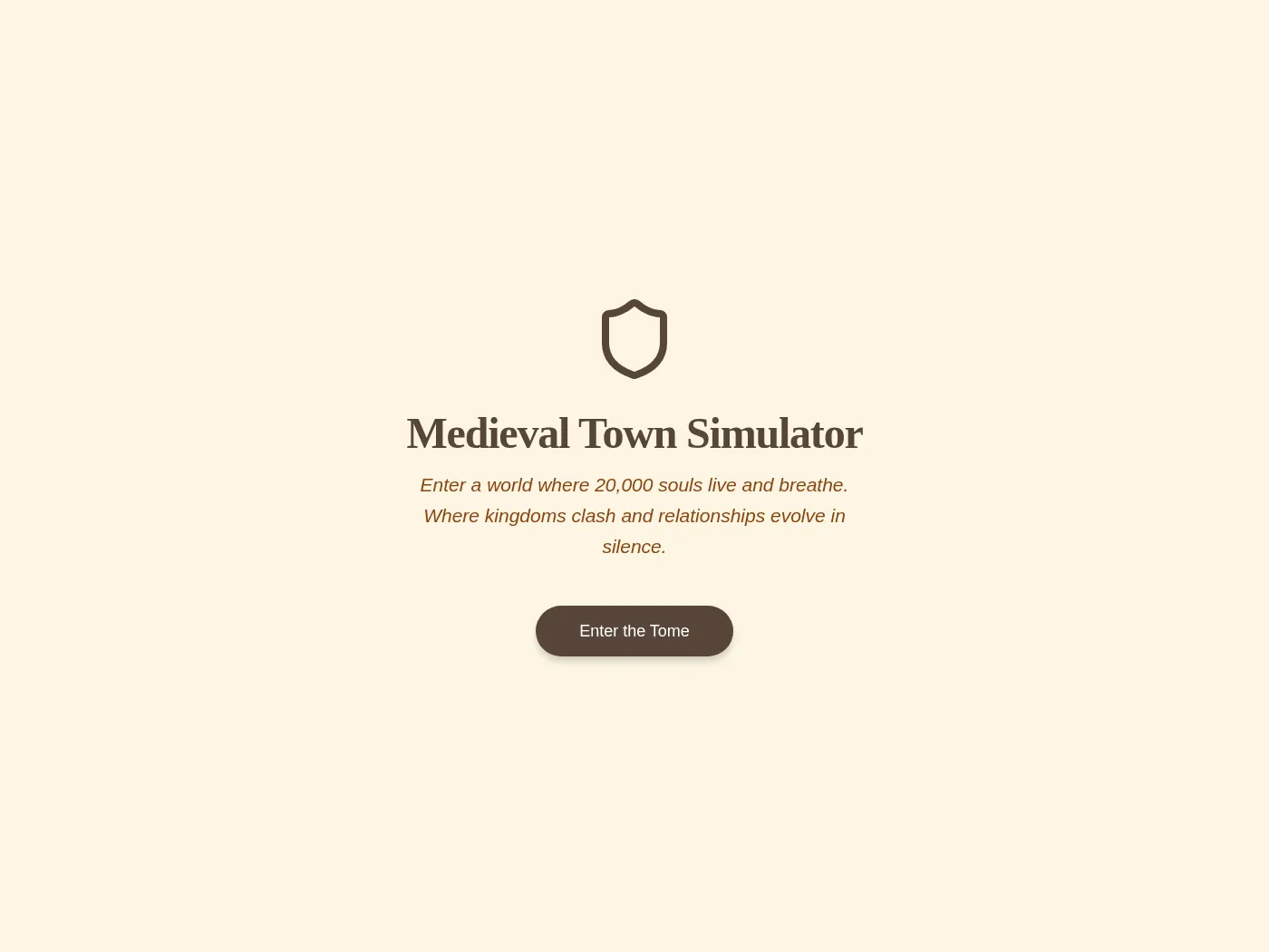 Medieval Town Simulator