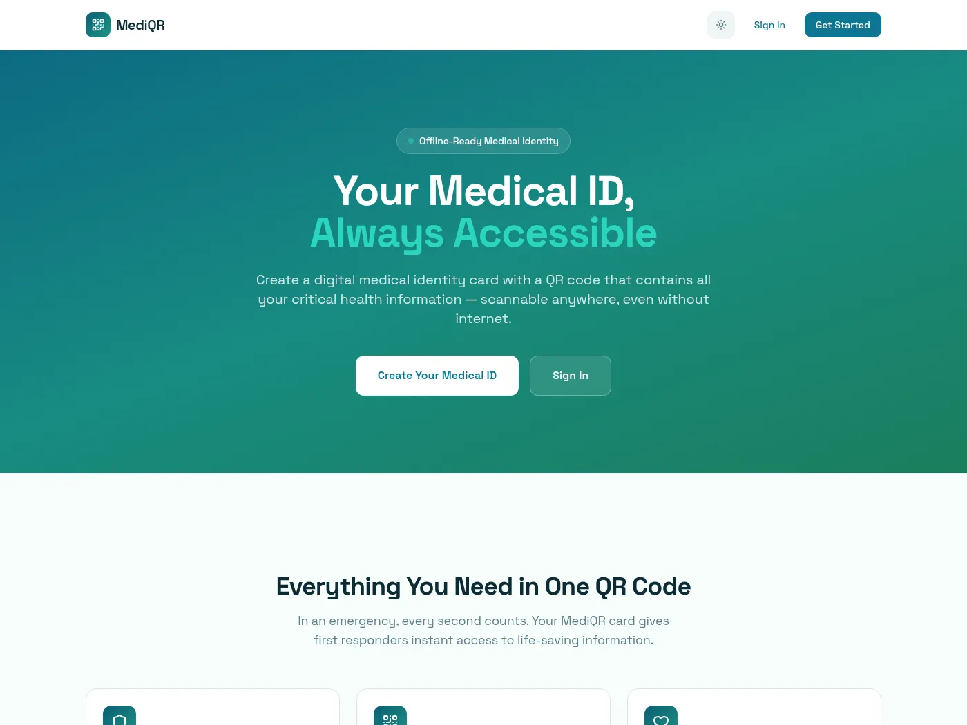 MediQR Identity Portal