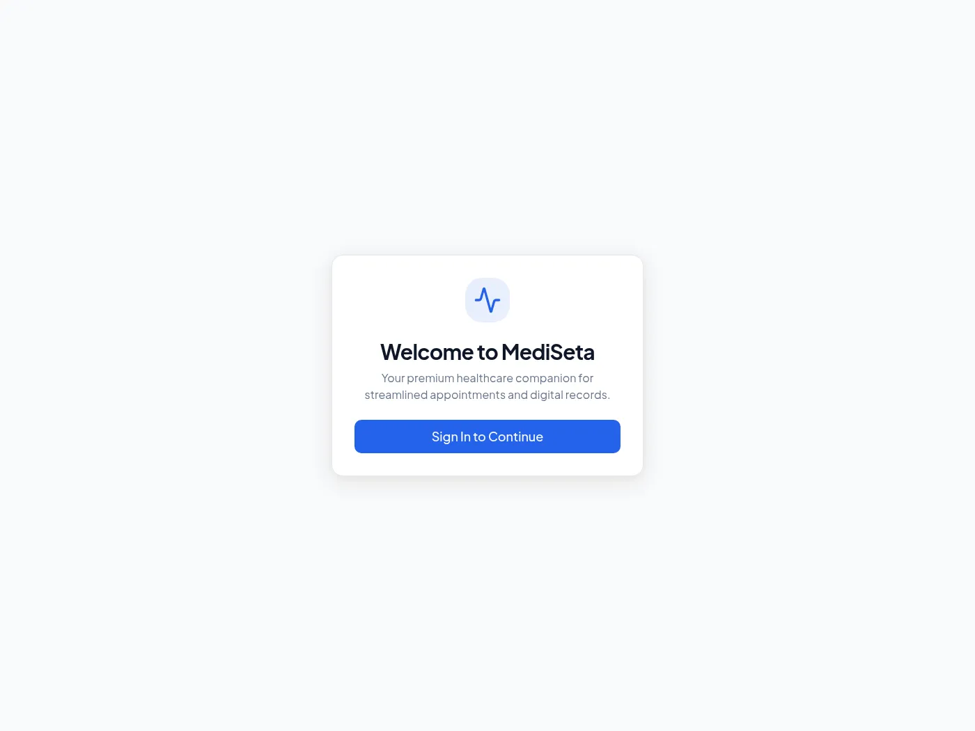 MediSeta Web App