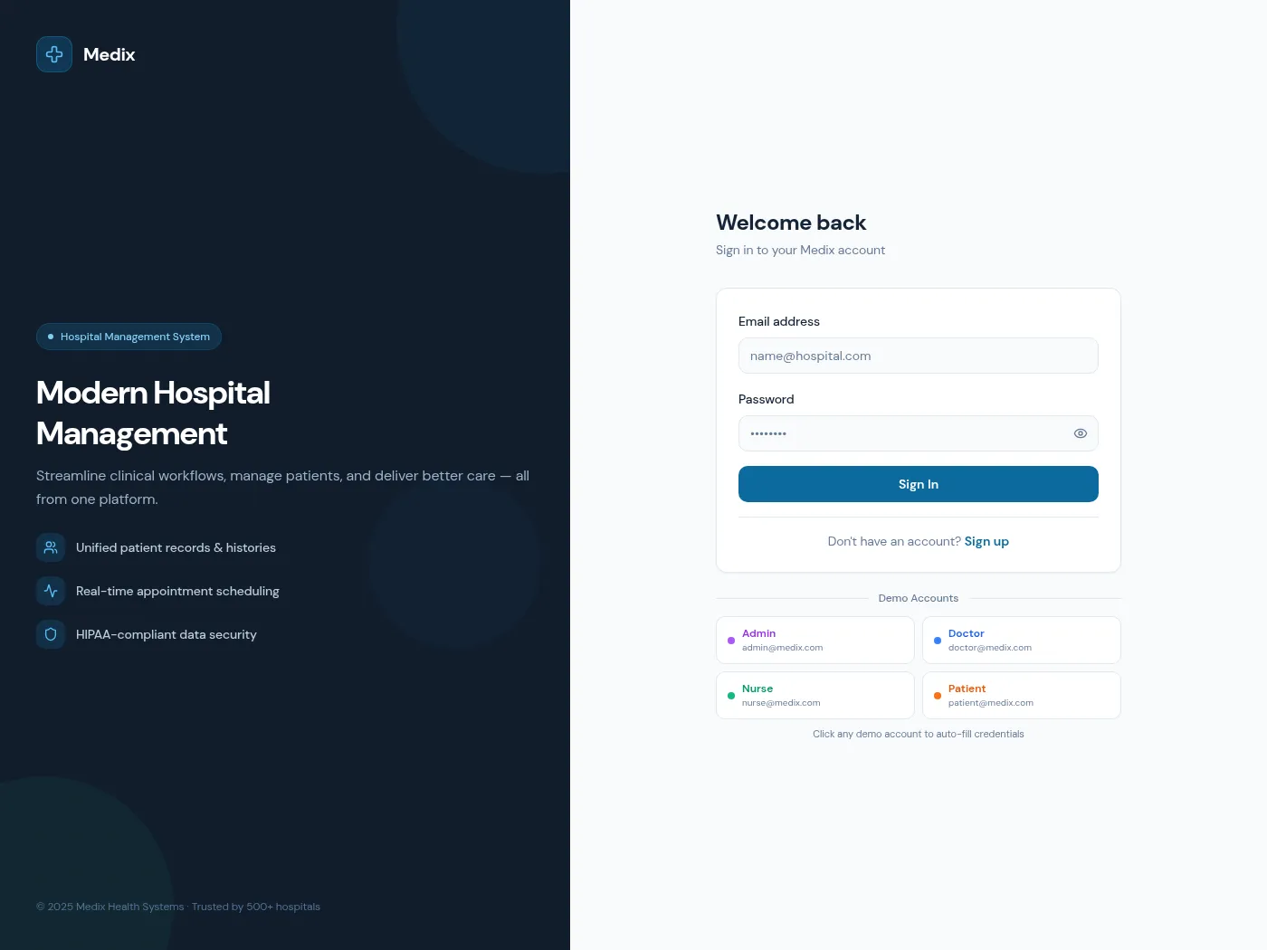 Medix Dashboard Suite